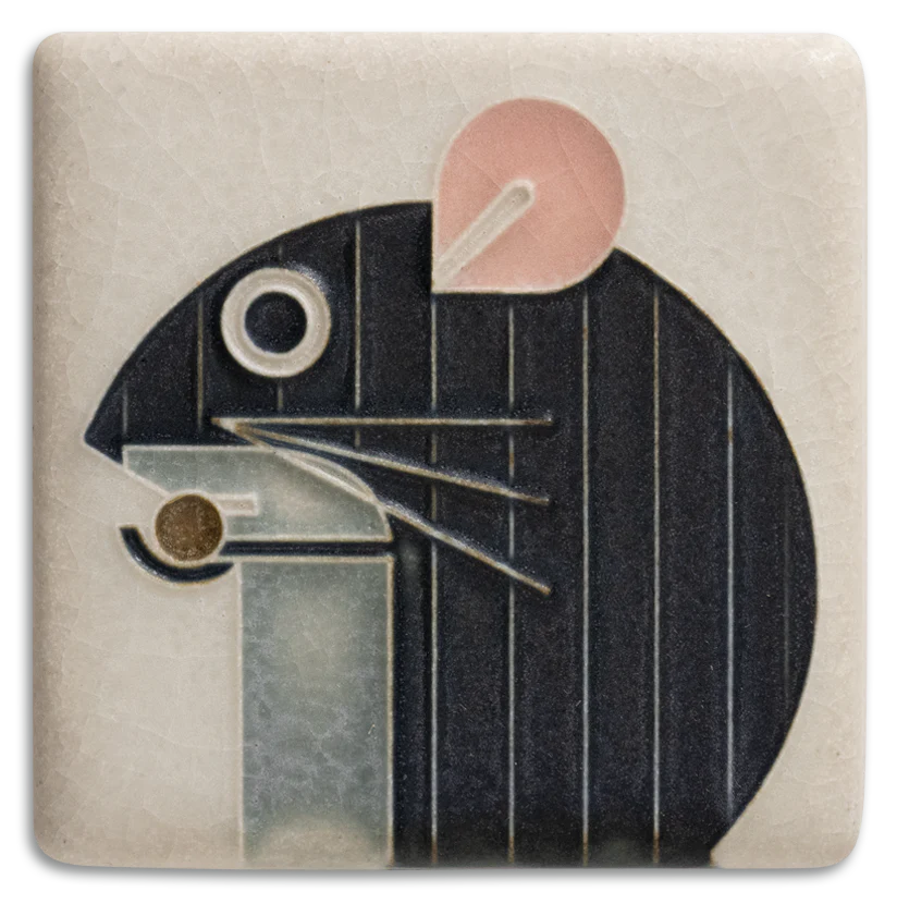 Mouse - Bone 3" x 3" – Left Bank Gallery