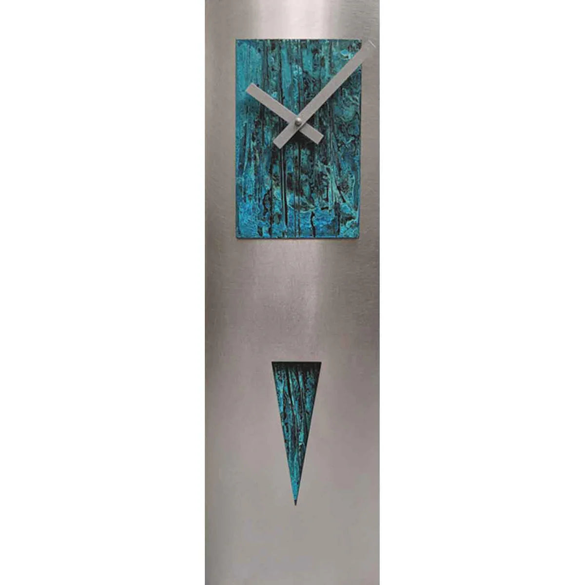 Steel Spike Verdigris Pendulum Clock – Left Bank Gallery