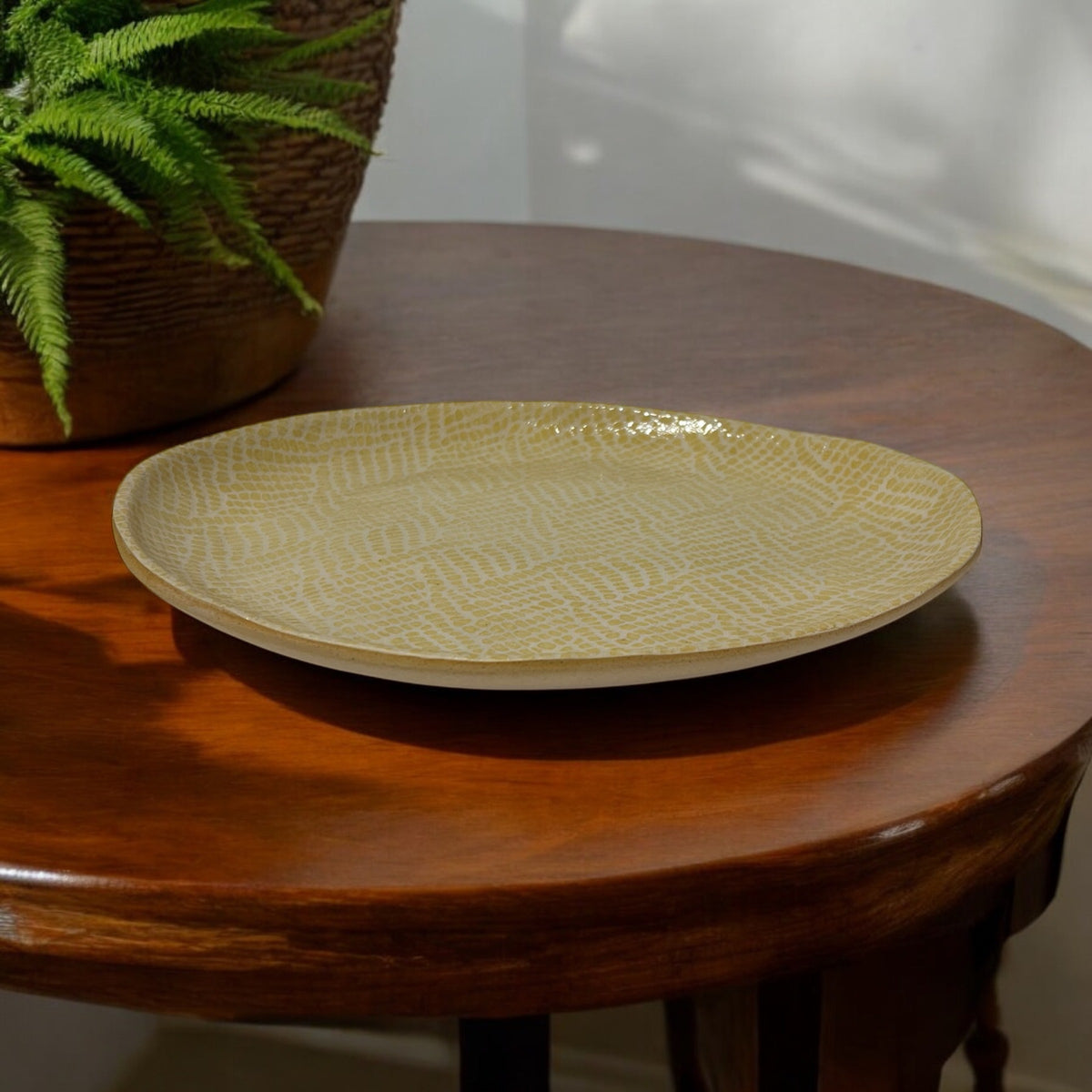 Small Oval Platter ~Braid ~ Butter – Left Bank Gallery
